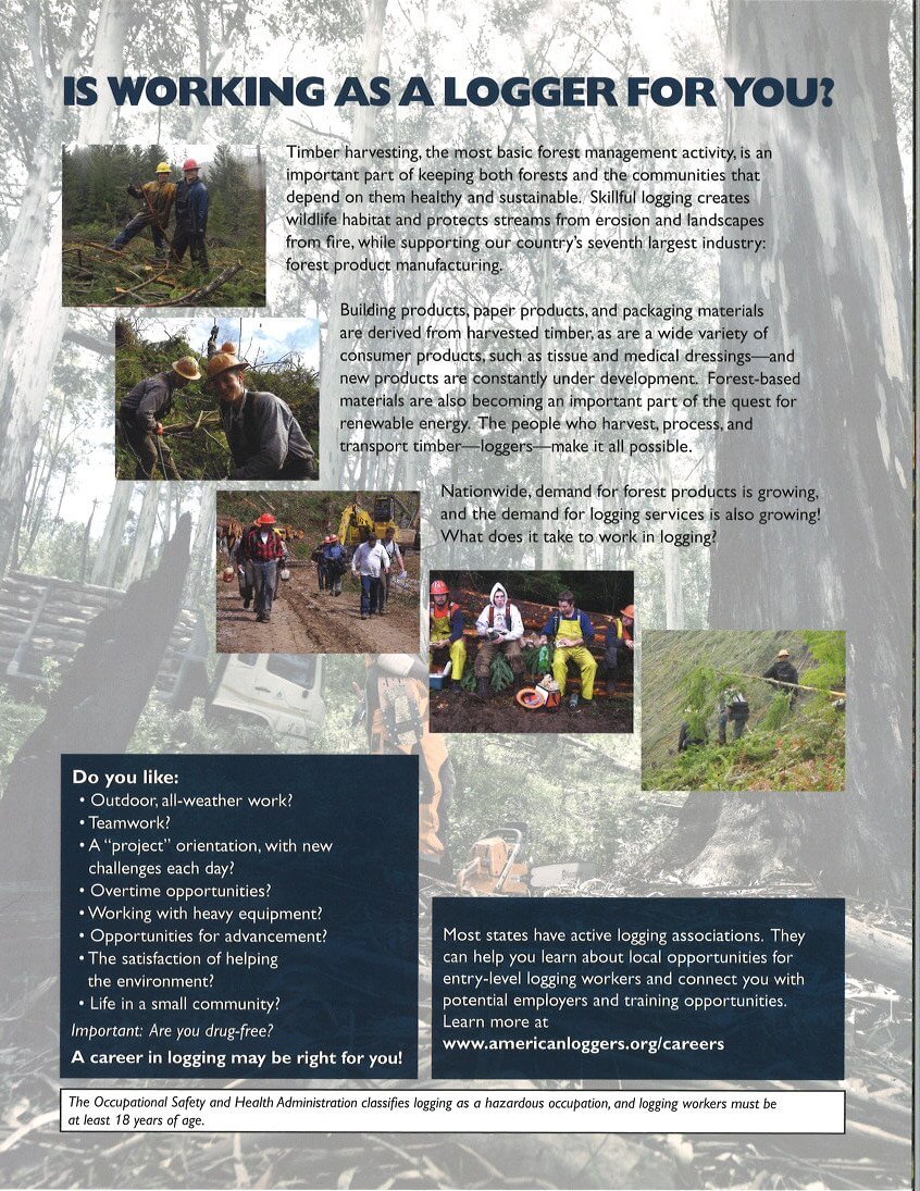 Is Working as a Logger for You? · Idaho Forests Products Commission